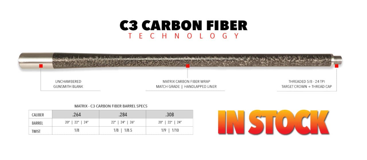 C3 Carbon Barrel Blank - Fierce Firearms | Long-range rifles and high ...
